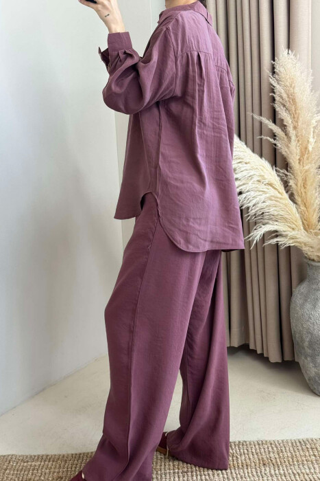 ONE COLOR SHIRT+TROUSERS WOMEN SET VINEGAR/UTHULL TWO-PIECE SETS ...